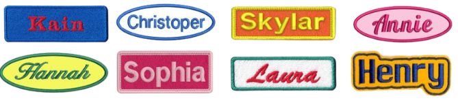 Embroidered Name Labels | Embroidered patches manufacturer | Star Lapel Pin